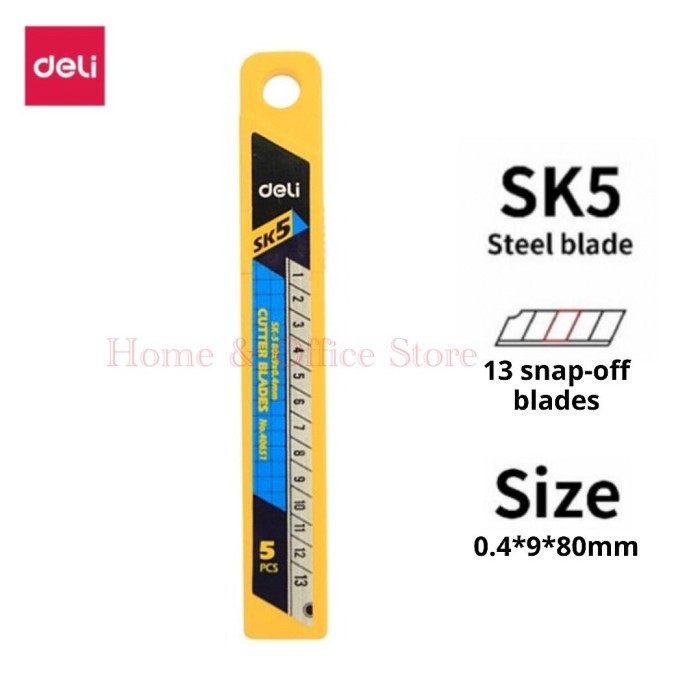 Jual Deli Refill Cutter Blade 40651 / Isi Ulang Cutter Kecil SK5 (5pcs ...