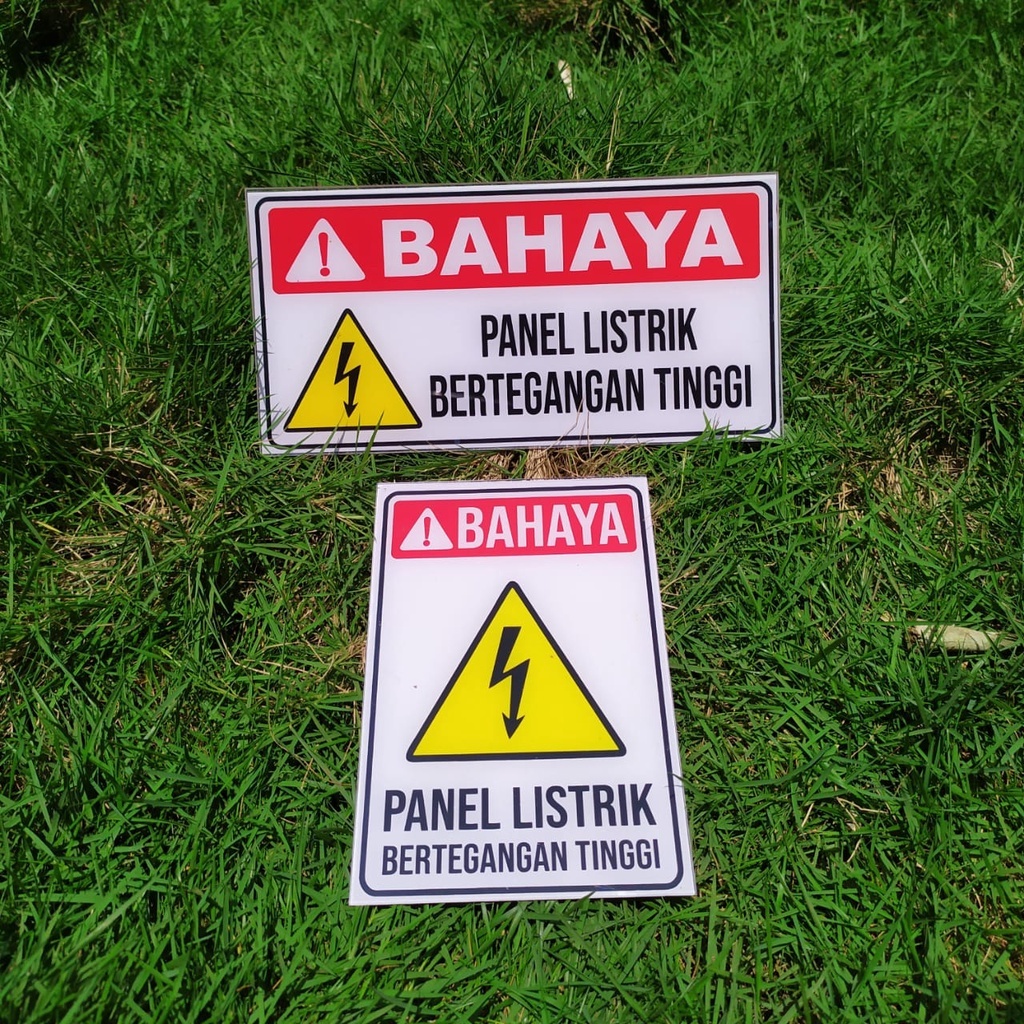 Jual Akrilik , Stiker Peringatan Bahaya Panel Listrik Tegangan Tinggi ...