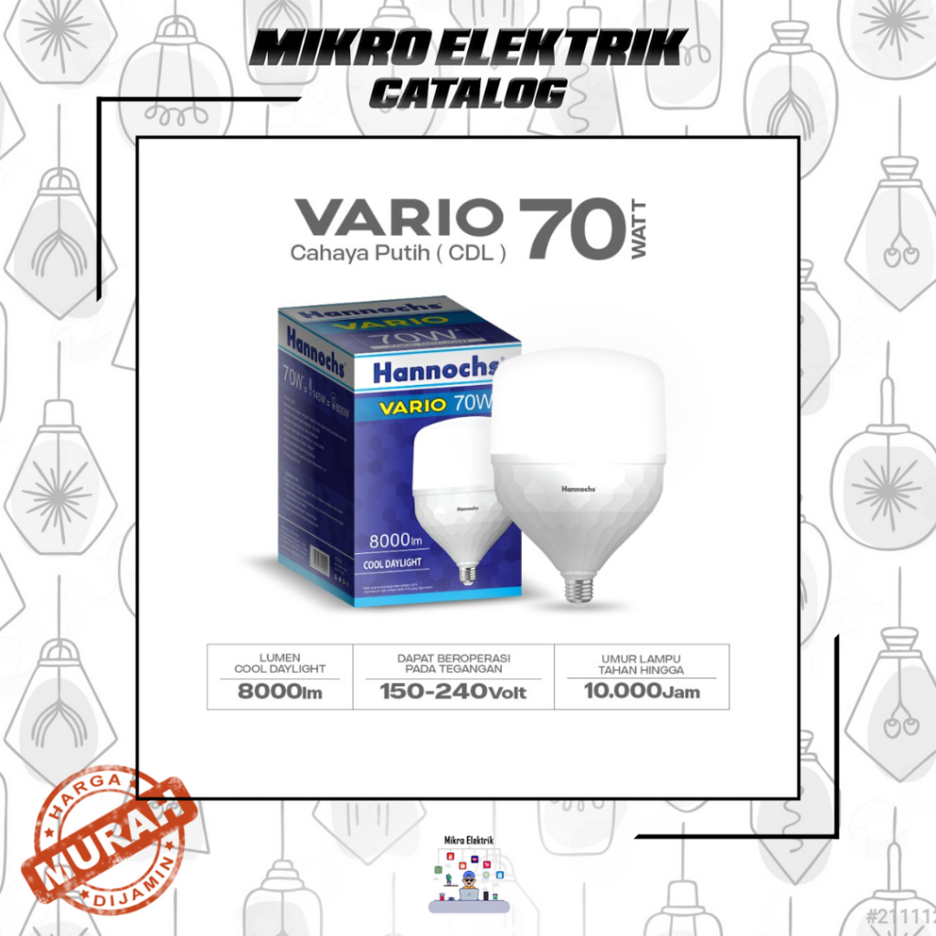 Jual Hannochs Lampu Led Vario 70 Watt Cahaya Putih | Shopee Indonesia