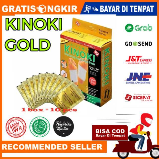 Jual 1 Box Kinoki Gold Detox Original Asli Isi 10 PCS Bisa Cod | Shopee ...