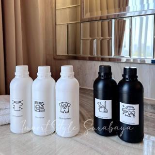 Jual BOTOL LAUNDRY ROOM 500ML HITAM / PUTIH LABEL GAMBAR LAUNDRY ...