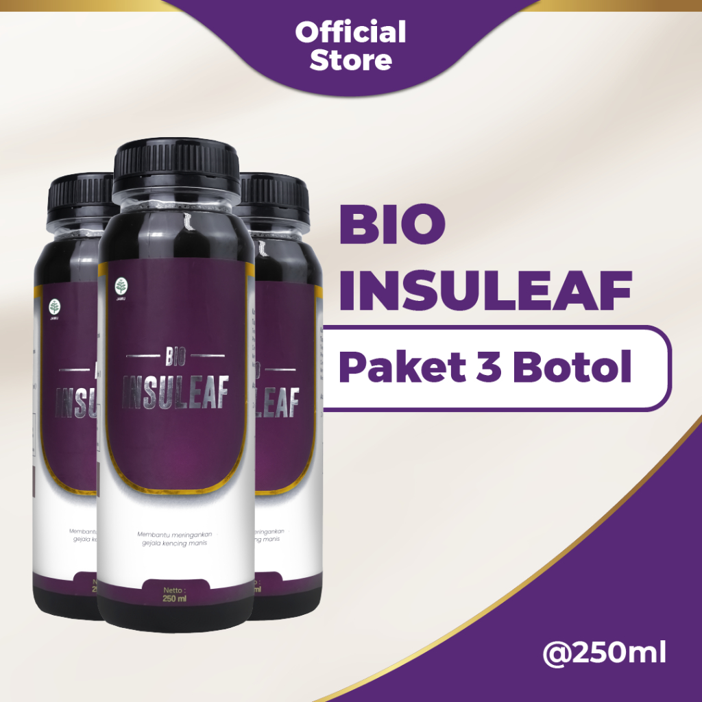 Jual Bio Insuleaf Herbal Diabetes Original 3 Botol | Shopee Indonesia