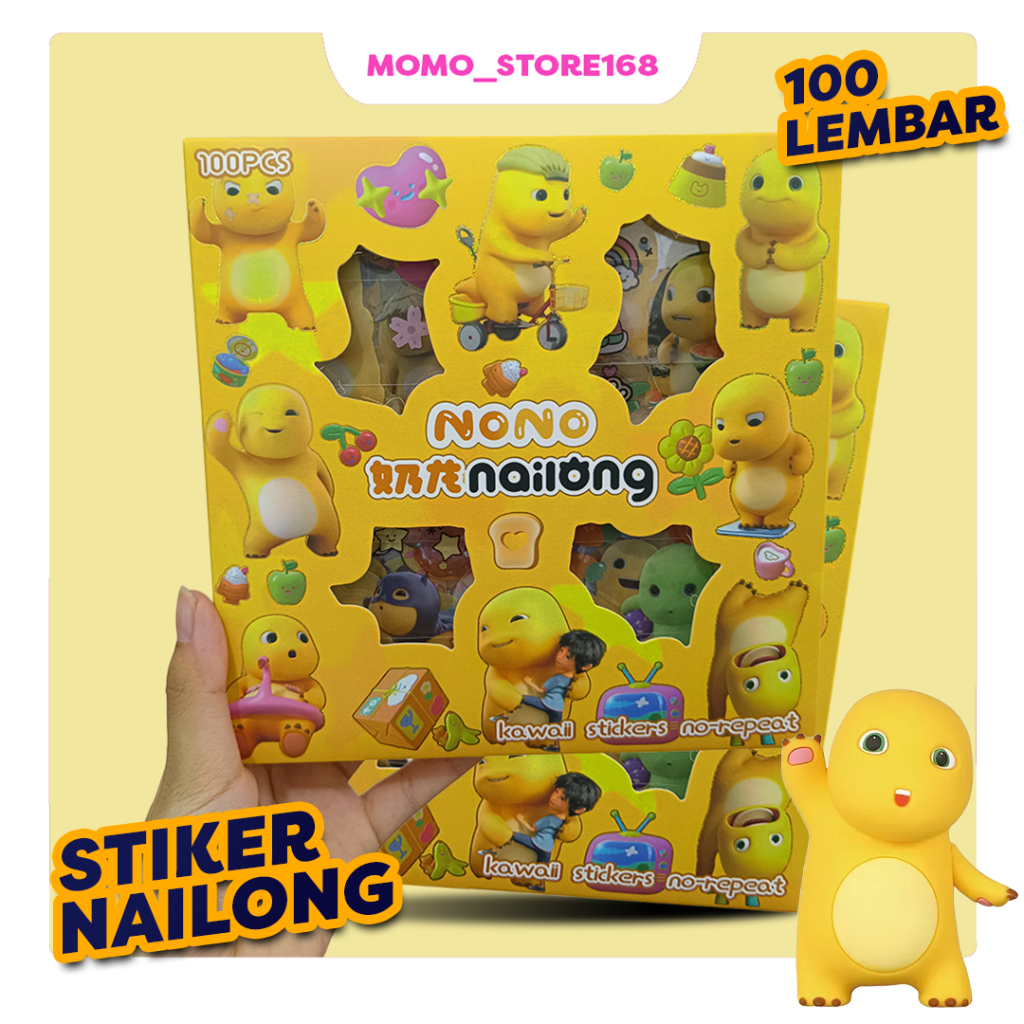 Jual Stiker dino nailong Stiker momo nono cici dino nailong Waterproff ...