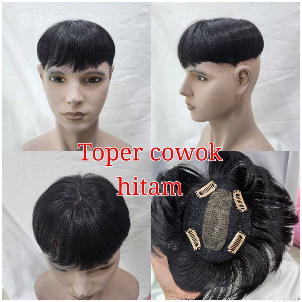 Jual Wig Toupee laki laki Penutup Botak TB COWOK | Shopee Indonesia