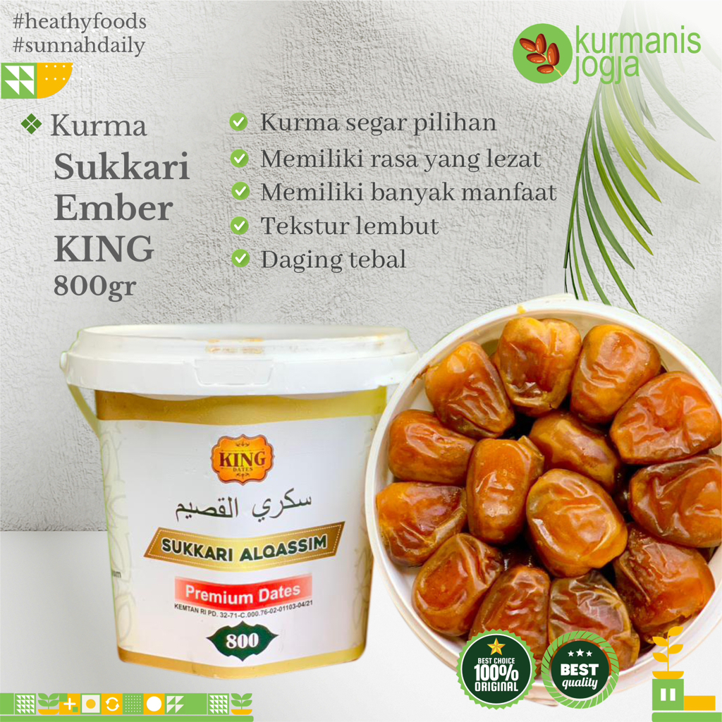 Jual Kurma Sukkari Ember King AlQassim 800 gr Grade A Original Premium ...