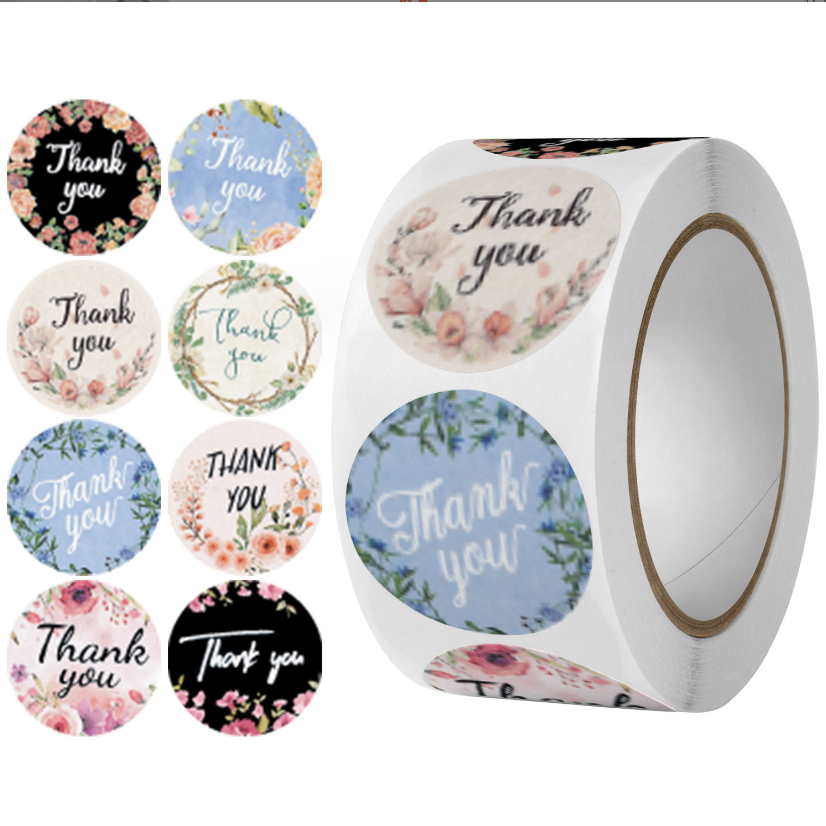 Jual Stiker Label Thank You / Stiker Roll 500 Pcs Ukuran 2,5 CM Stiker ...