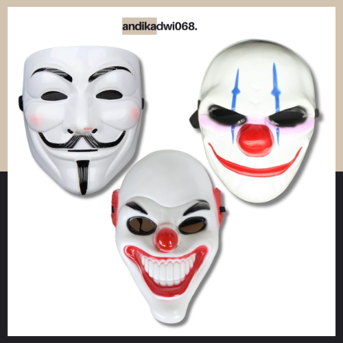 Jual [BEST SELLER] TOPENG HACKER JOKER RANDOM / Topeng anonymous ...