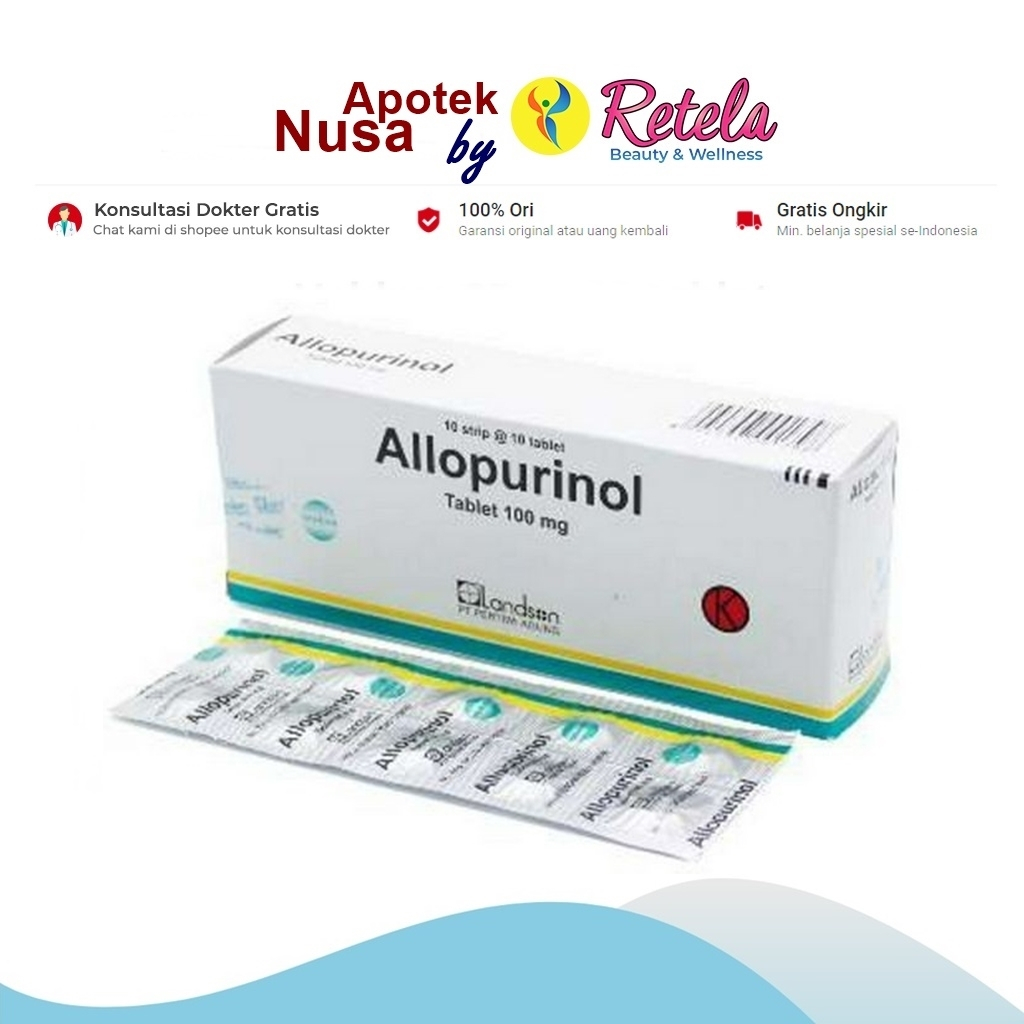 Jual Allopurinol 100 MG 1 Strip10 Tablet (Gen HJ) | Shopee Indonesia