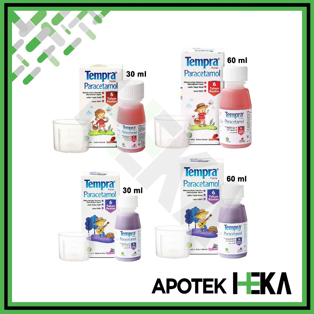 Jual Tempra Syrup Forte Sirup Demam Anak 30 / 60 ml Grape / Strawberry ...