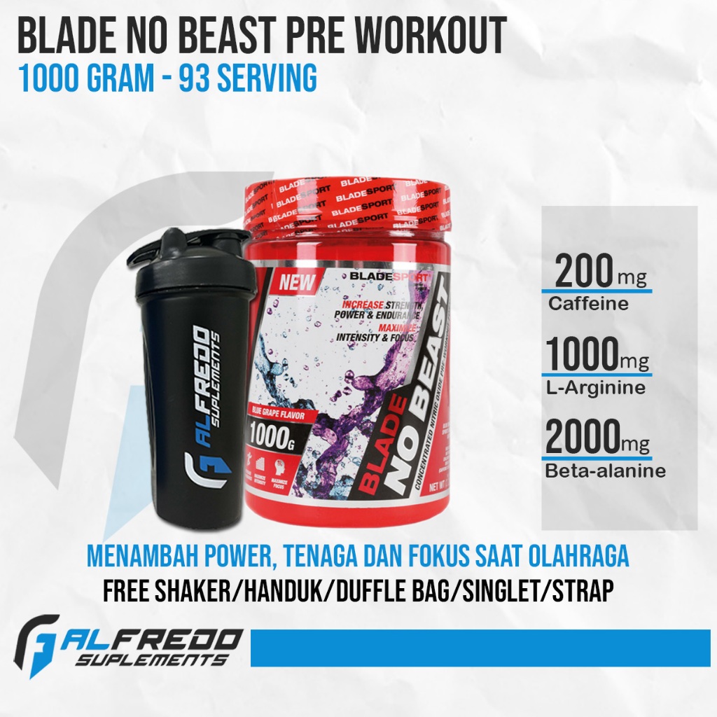 Jual Blade No Beast 1000 Gram Pre Workout Blade Sport PWO 1 KG | Shopee ...
