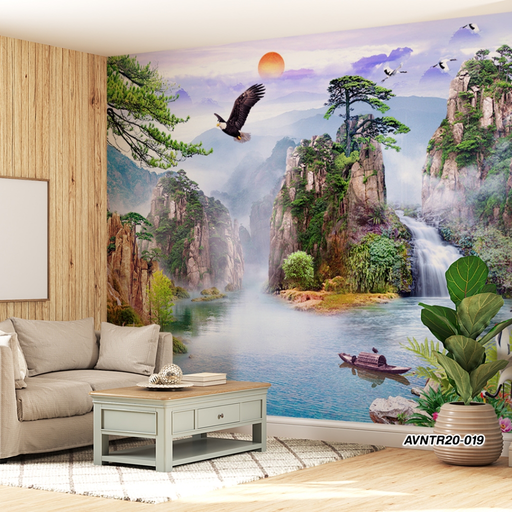 Jual Wall Banner Dinding | Wall Banner Ruang Tamu | Wall Banner Motif ...