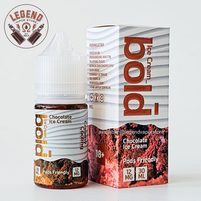 Jual SALT NIC - LIQUID BOLD Chocolate Ice Cream 30ML 12MG AUTHENTIC ...