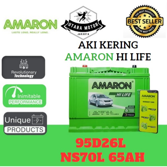 Jual AMARON Aki Kering Mobil HI LIFE 95D26L NS70L 65Ah Toyota Innova Diesel | Shopee Indonesia