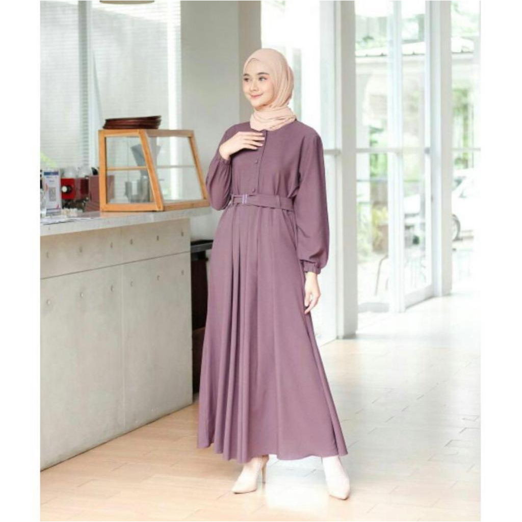 Jual Elsa Dress Gamis Wanita Simple dan Elegan Bahan Tifanny Twill ...