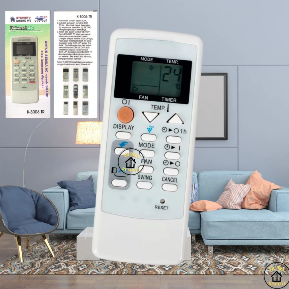 Jual ART I93O Remot REMOTE MULTI AC sharp Inverter Ion Plasmacluster ...