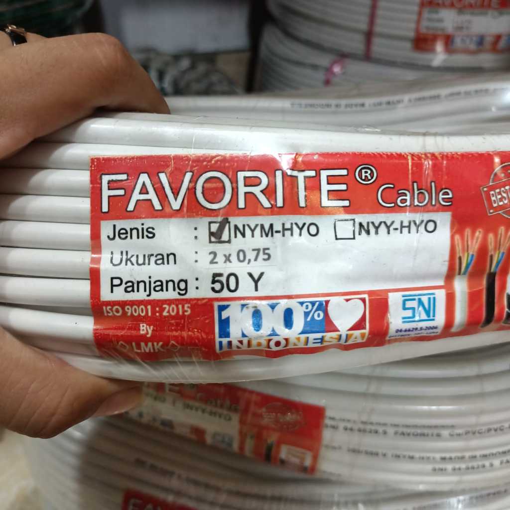 Jual KABEL NYM HYO 2X0,75 100Y/KABEL LISTRIK NYMHYO 2X0,75 /KABEL ...