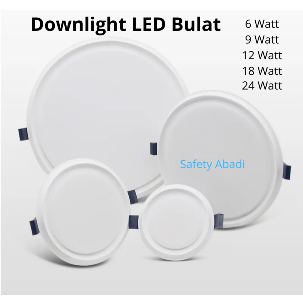 Jual LED Plafon / Lampu Downlight LED Panel 6W/9W/12W/18W/24W PUTIH ...
