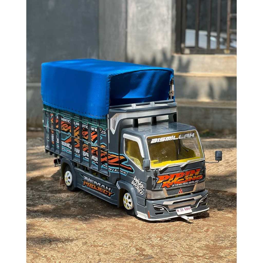 Jual Mainan miniatur truk oleng kayu asli ukuran jumbo bisa jalan full ...