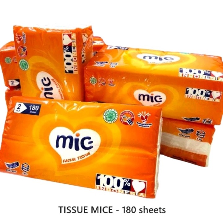 Jual [HML] TISSUE TISU MICE NICE KING JOLLY FACIAL TISSUE 2PLY 250 ...