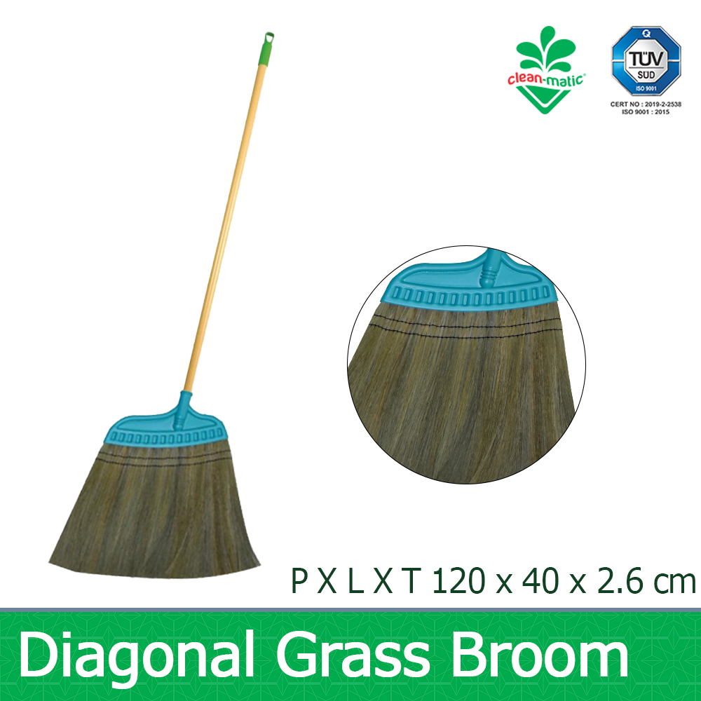 Jual Pusapu Diagonal Grass Broom Sapu Rumput Lantai Tebal 200047 ...