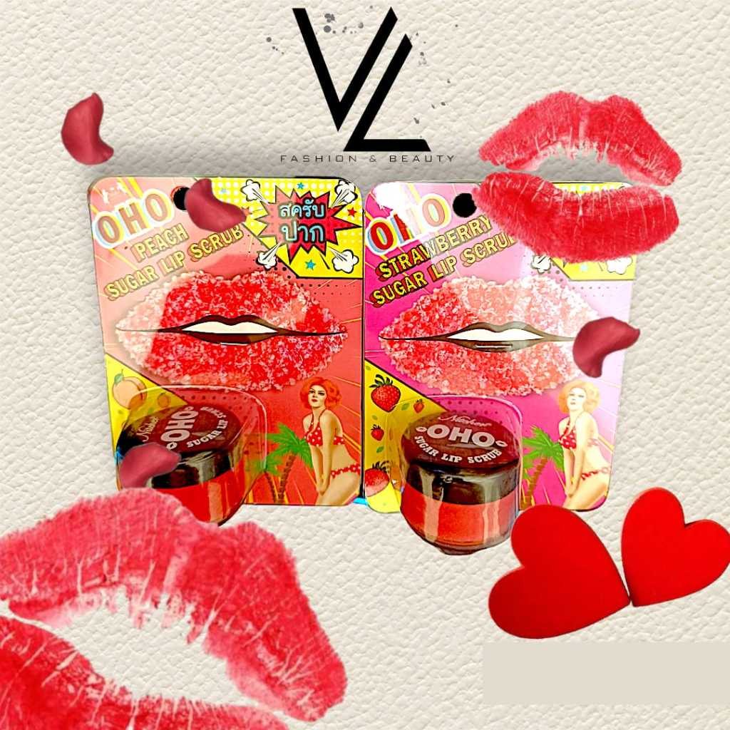 Jual OHO Sugar Lips Scrub Peach/Strawberry 100% Ori langsung dari ...