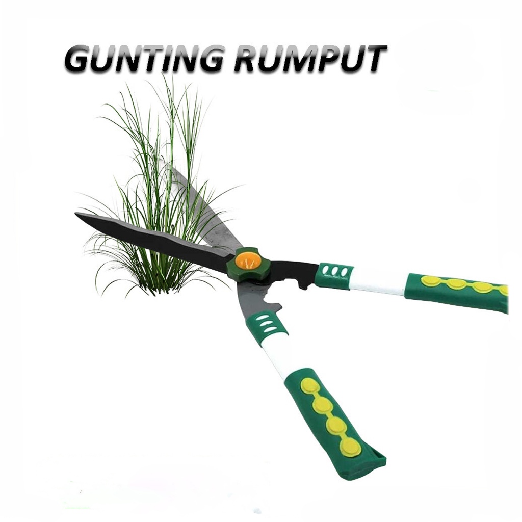 Jual IDEKU Gunting Rumput Tangan Gunting Dahan Pegangan Karet Pemotong ...