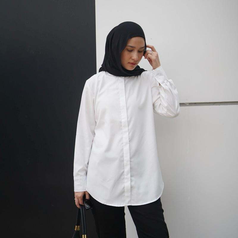 Jual Freya Basic Shirt Kaymara by Dwihanda / Kemeja Wanita / Women ...