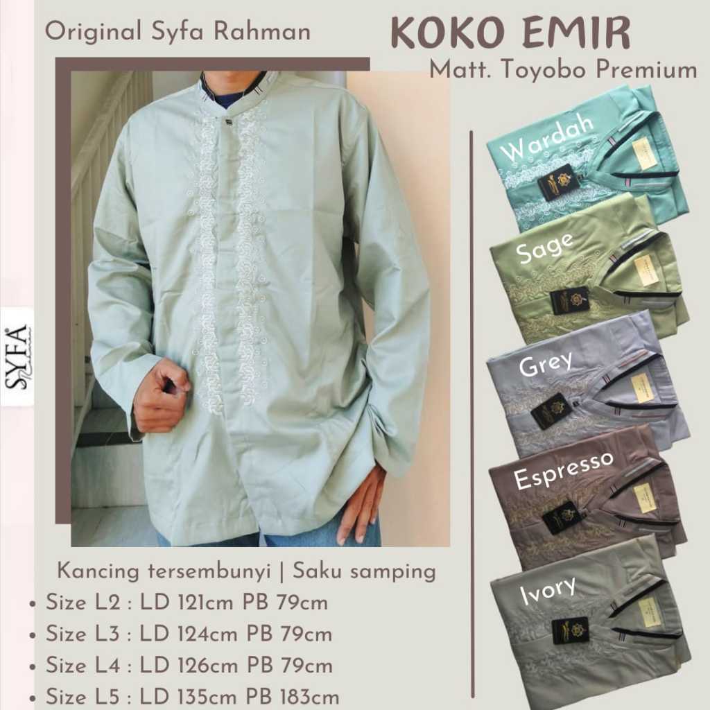 Jual Koko Emir & Zaki // Koko Jumbo Lengan Panjang Original // Koko ...