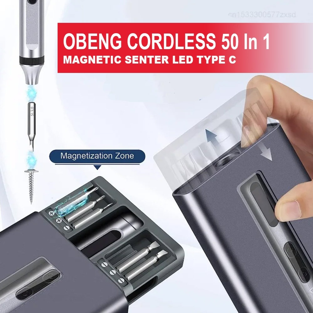 Jual Obeng 50 in 1 Cordless Obeng Elektrik Set Mini Aluminium Presisi ...