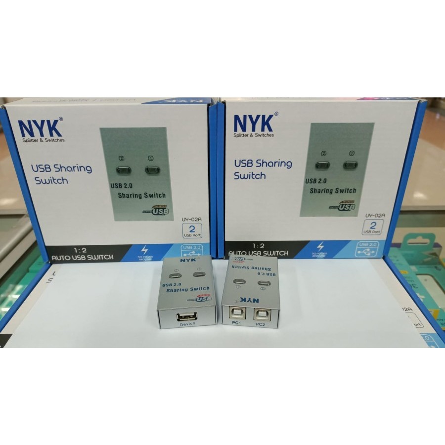 Jual Auto Switch Printer 2 Port Usb / Sharing Switcher 1-2 nyk | Shopee Indonesia