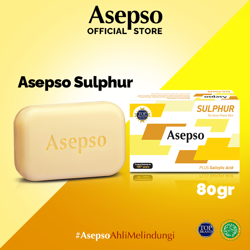 Jual ASEPSO Sabun Batang Soap Sulphur- 80gr | Shopee Indonesia