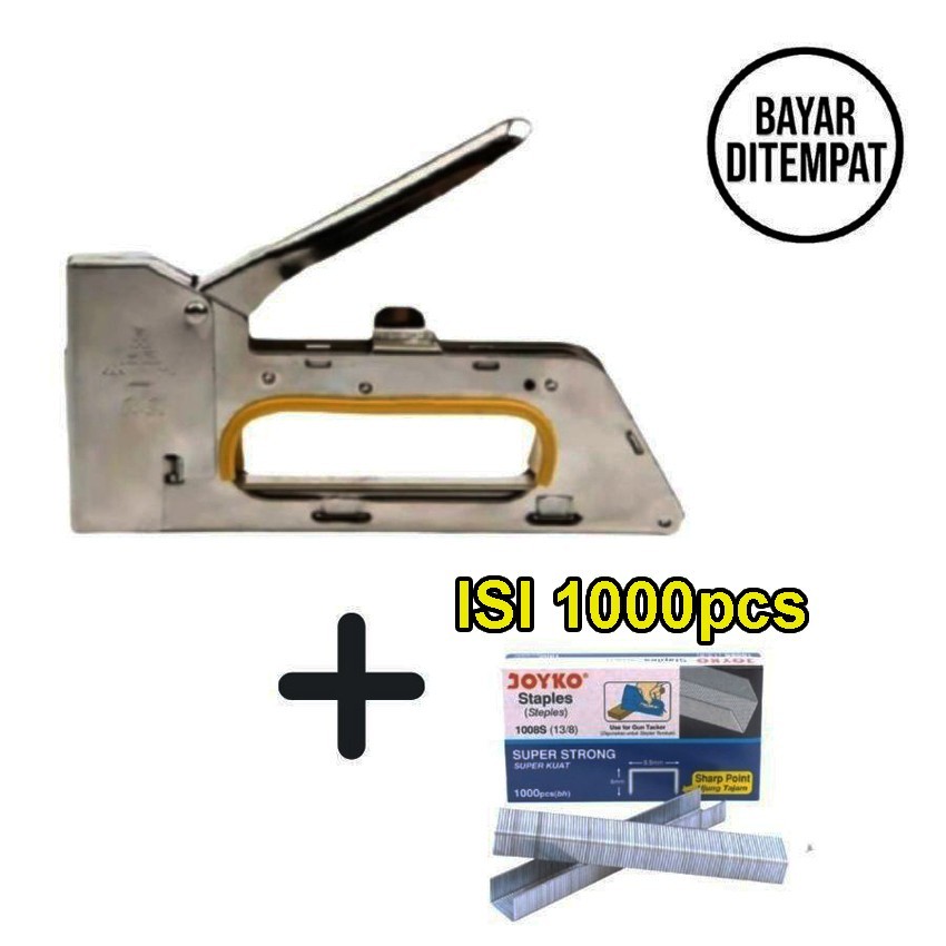 Jual Kenam Paket Staples Tembak + Isi atau Refil 13/8 | Stepler Tembak ...