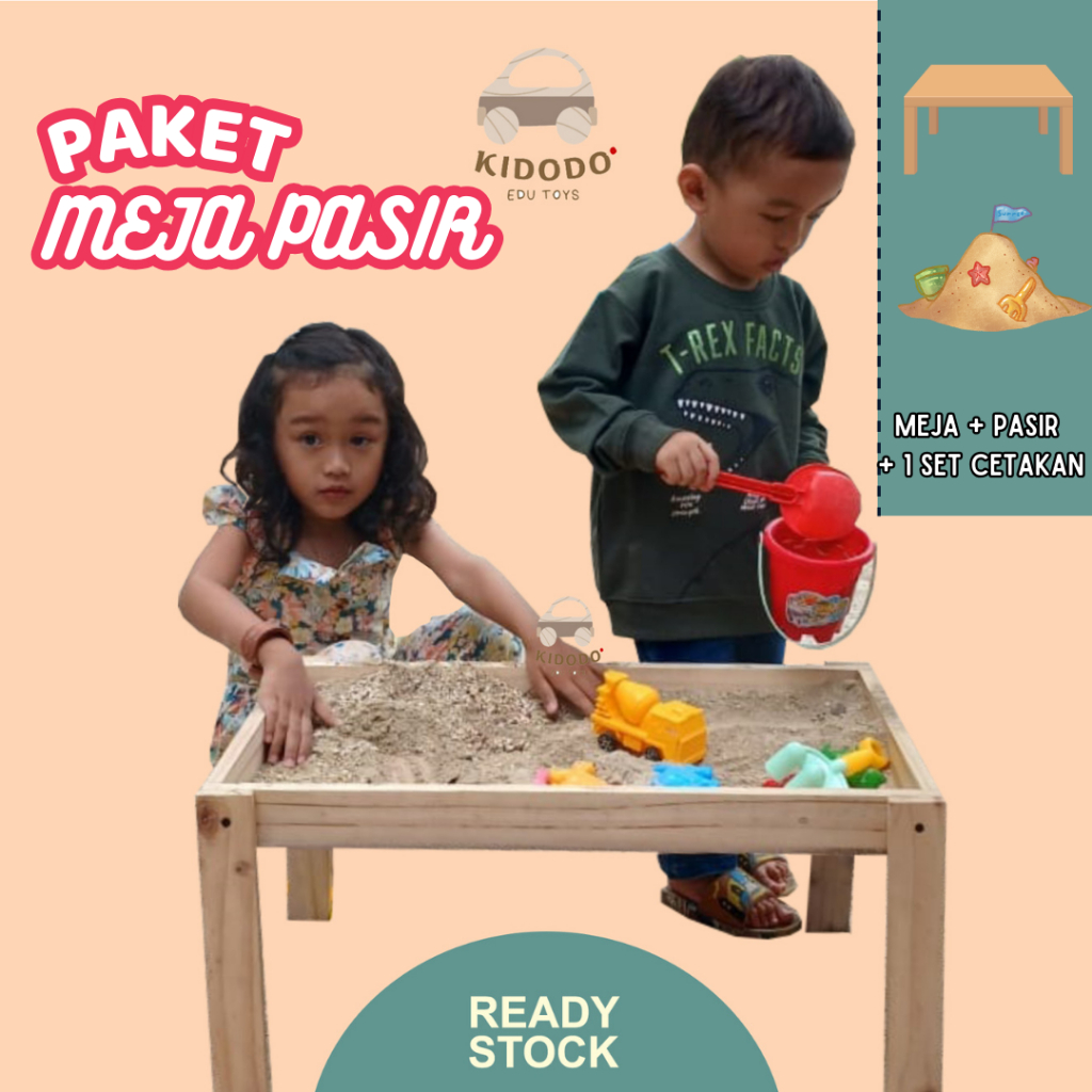 Jual Mainan Pasir Anak 1 Set Lengkap - Meja Pasir - Sensory Table ...