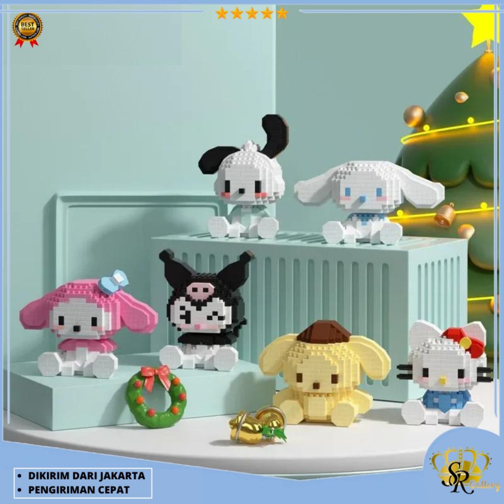 Jual Mainan Mini Balok Susun Nano Block Mainan Disney Sanrio Block ...