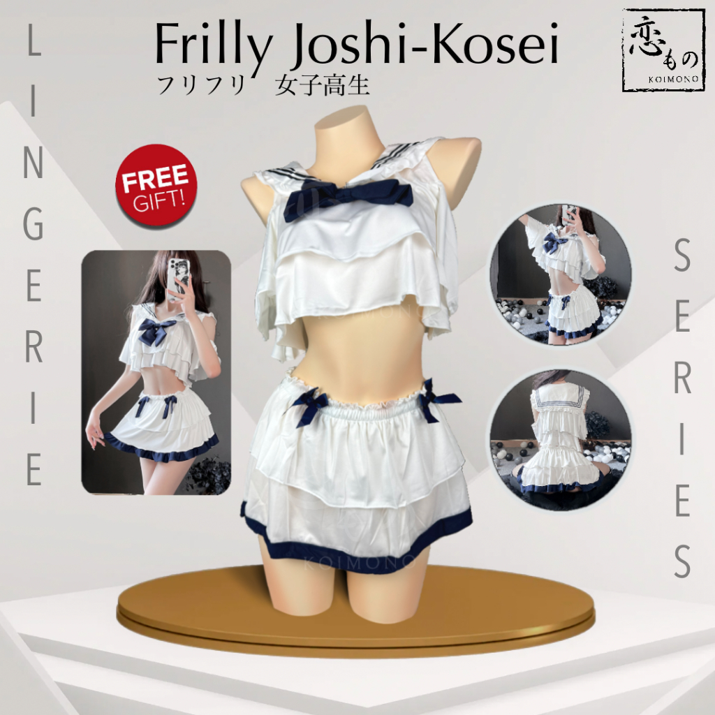 Jual KOIMONO Frilly Joshi Kosei - Open Shoulder Cute Bow Sailor JK ...