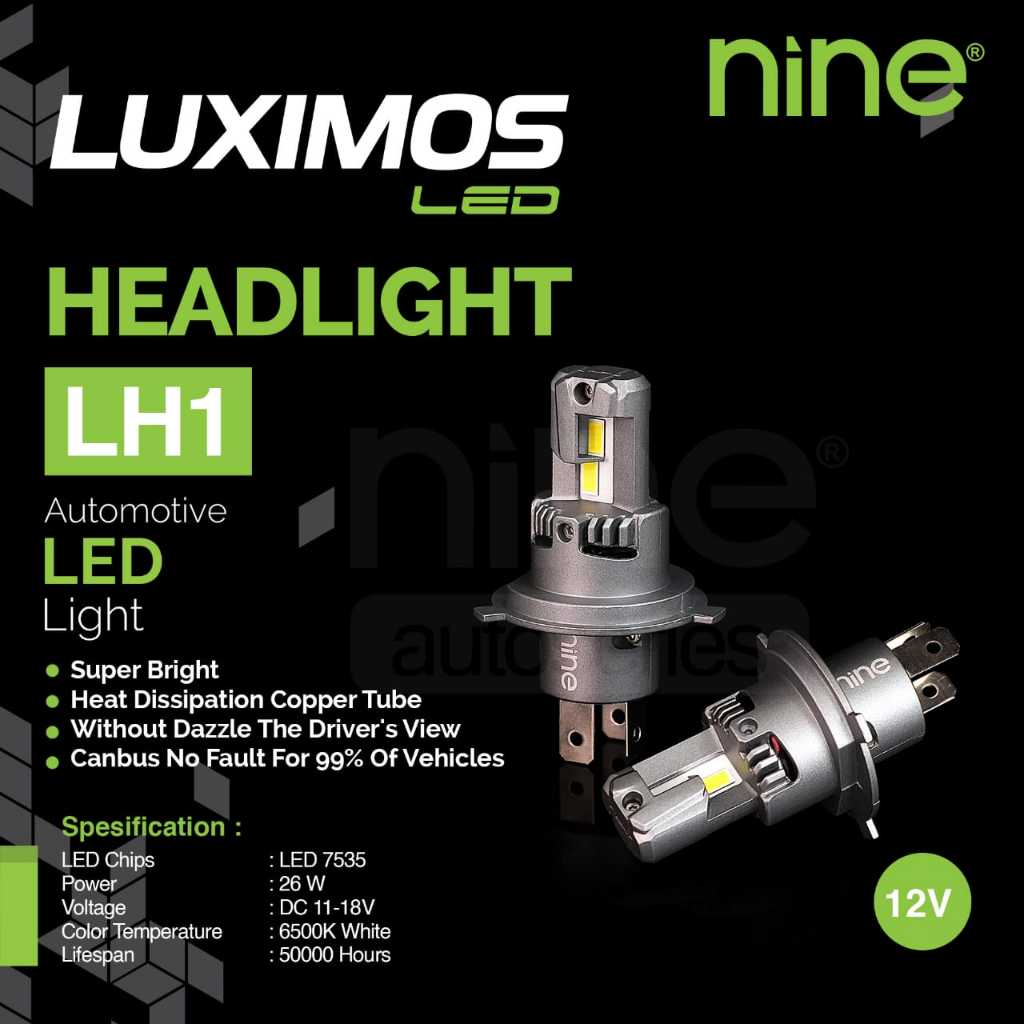 Jual LAMPU LED MOBIL HEADLAMP LAMPU UTAMA JAUH DEKAT 9NINE LUXIMOS LH1 ...