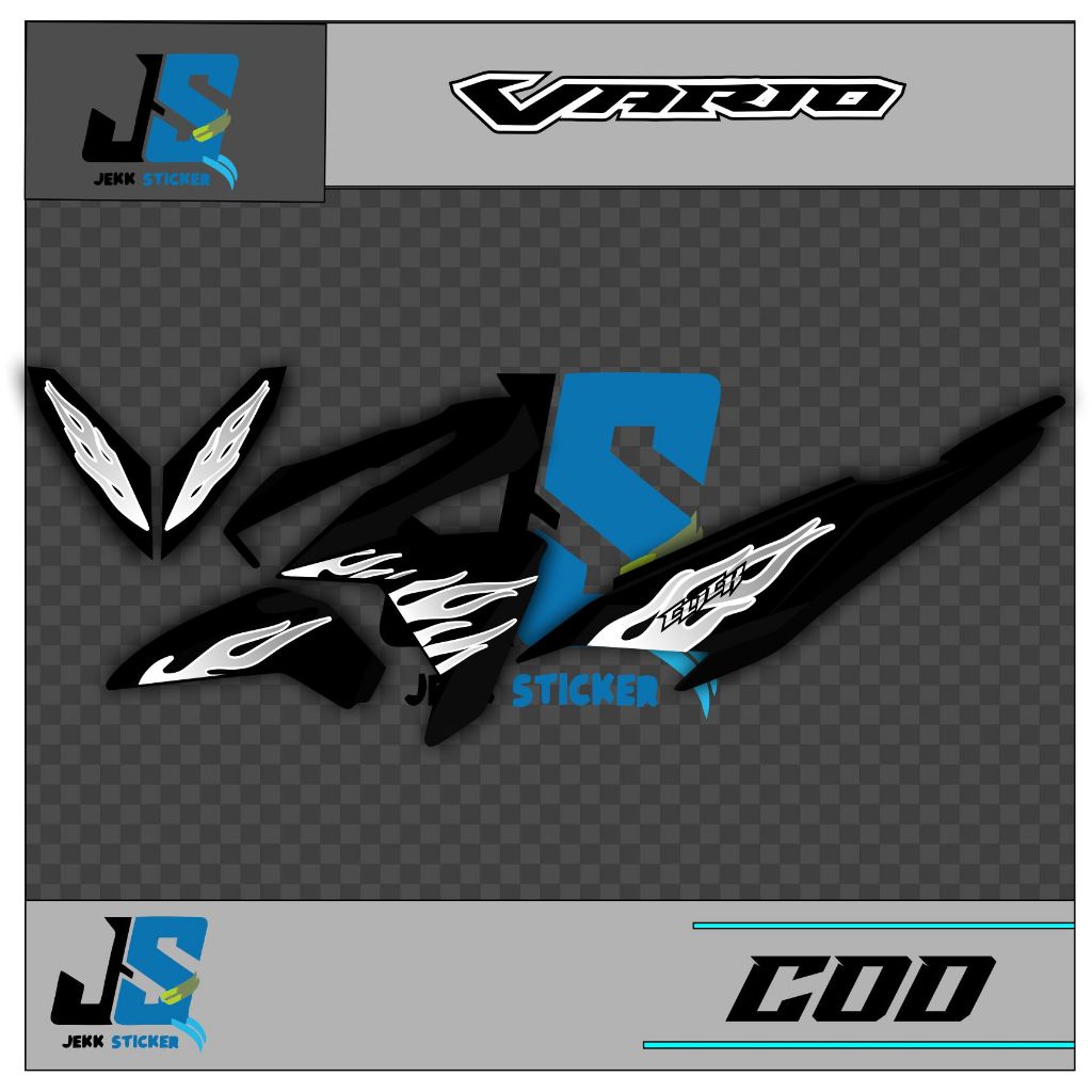 Jual STRIPPING SIMPEL HONDA VARIO LED OLD API HOT WHELS SUDAH DICUTING ...