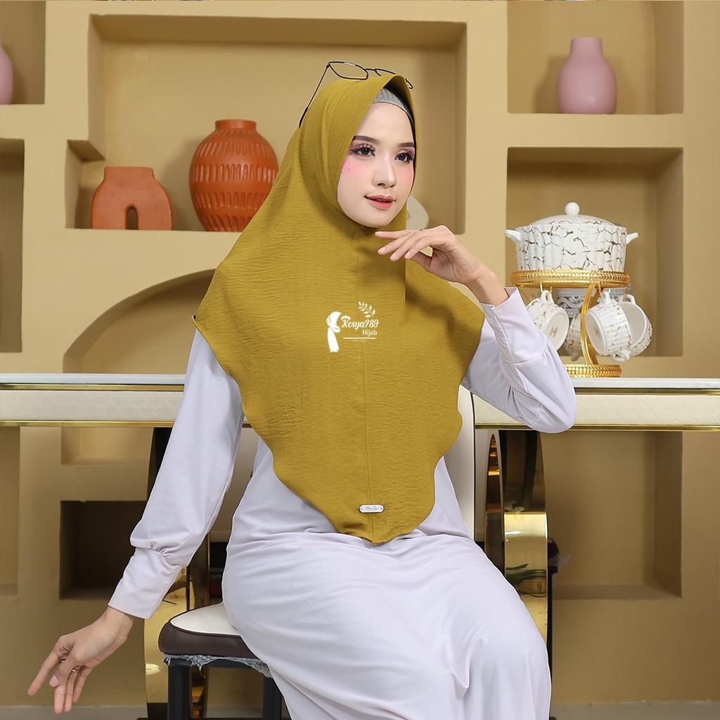 Jual Kesya789 Hijab Kerudung Hijab Bergo Pinguin Ped Anthem Crinkle AirFlow Premium Size L ...