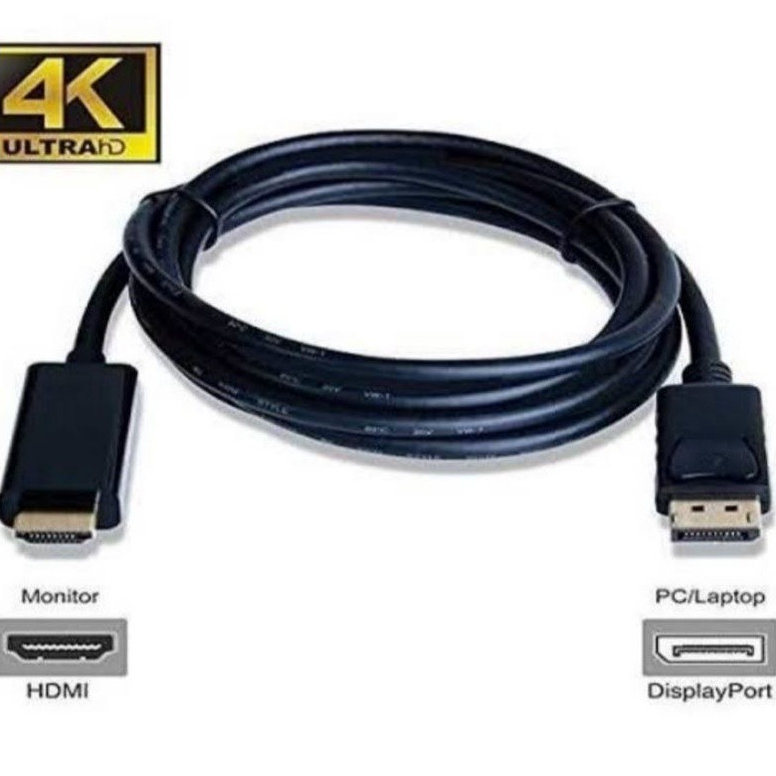 Jual Kabel Display Port to HDMI 1,8meter / kabel DP to Hdmi 1,8meter ...