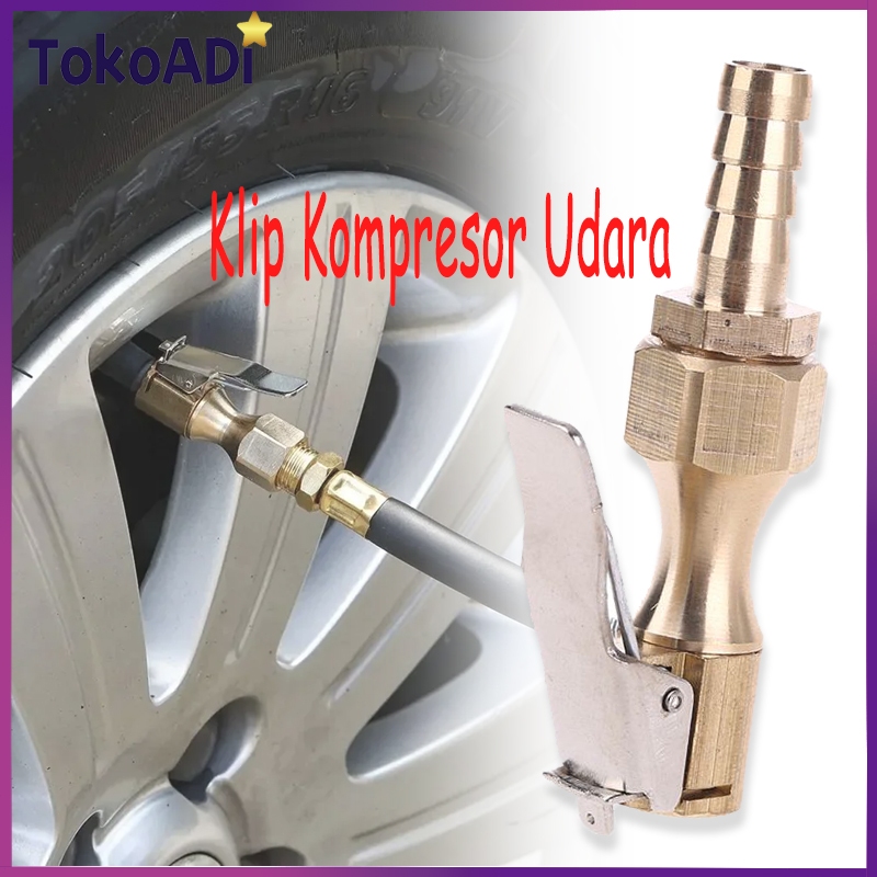 Jual 1/4" Kepala Pompa Angin Kuningan 8mm Adaptor Kompresor Angin Ban ...