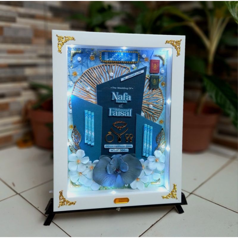 Jual Mahar Nikah Anggrek / Bingkai mahar minimalis / simbolis mahar ...