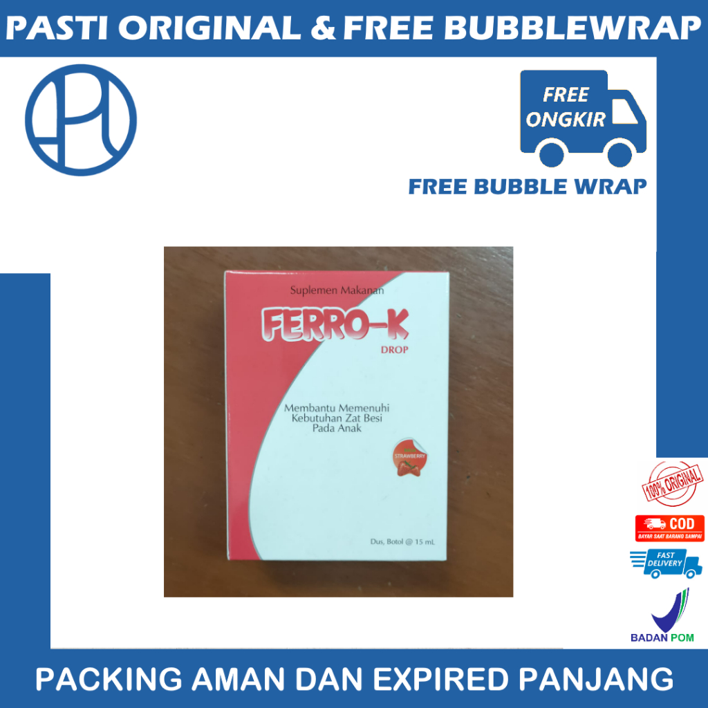 Jual FERRO K DROP 15ML FERRO-K ZAT BESI PENAMBAH DARAH | Shopee Indonesia