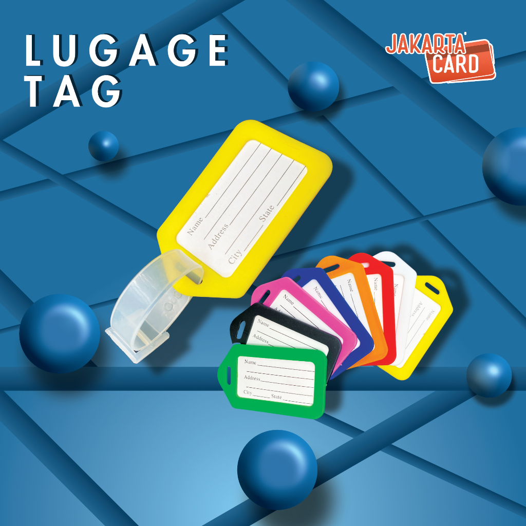 Jual luggage tag gantungan Koper Tas Label Nama name tage Bahan Plastik ...