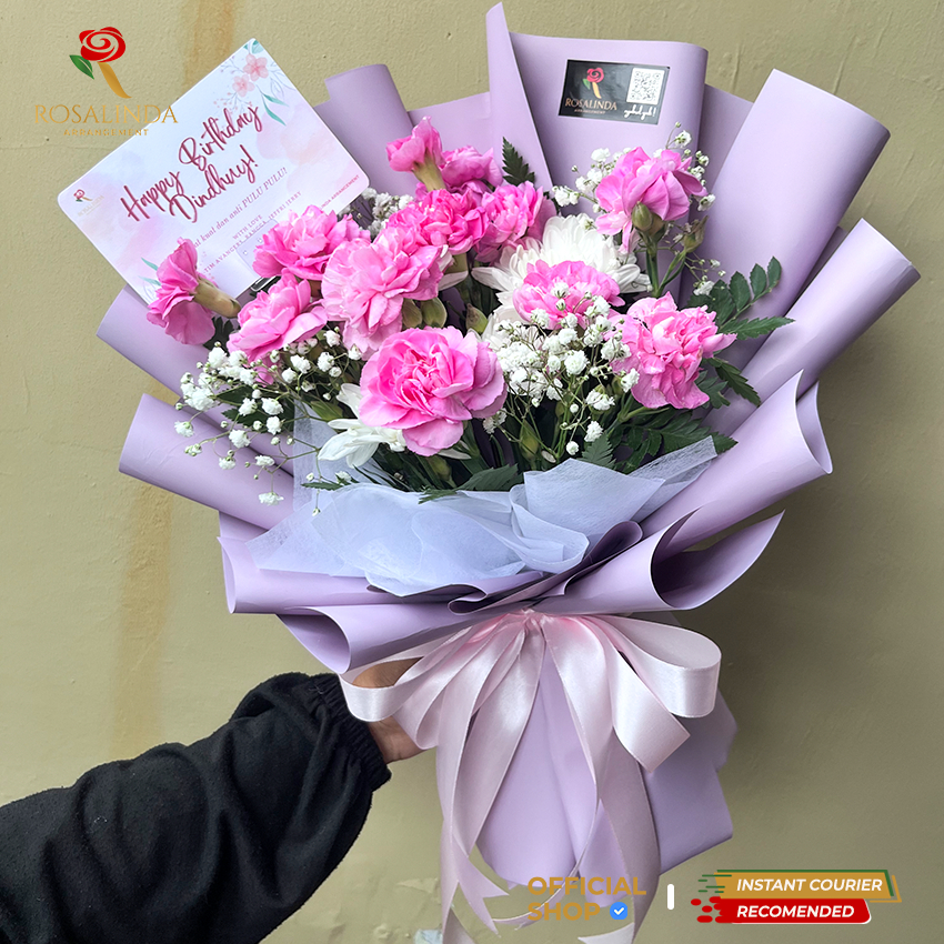 Jual Small carnation \\ Buket Bunga Fresh \\ Korean Bouquet | Shopee ...