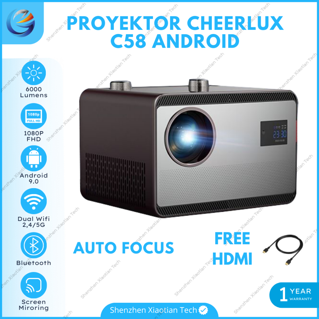 Jual Proyektor Cheerlux C58 Android Wifi 6000 Lumens | Proyektor ...