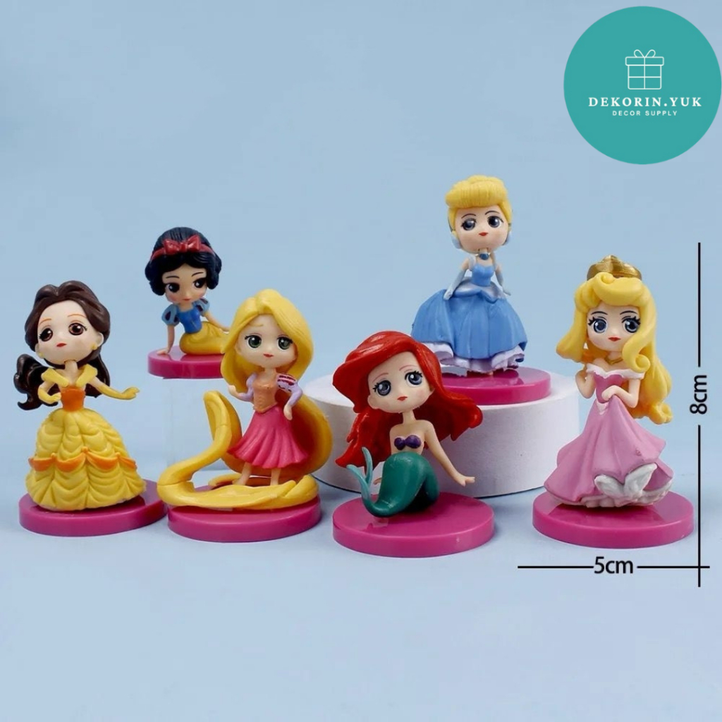 Jual CAKE TOPPER FIGURE PRINCESS DISNEY FROZEN AURORA CINDERELLA SNOW ...