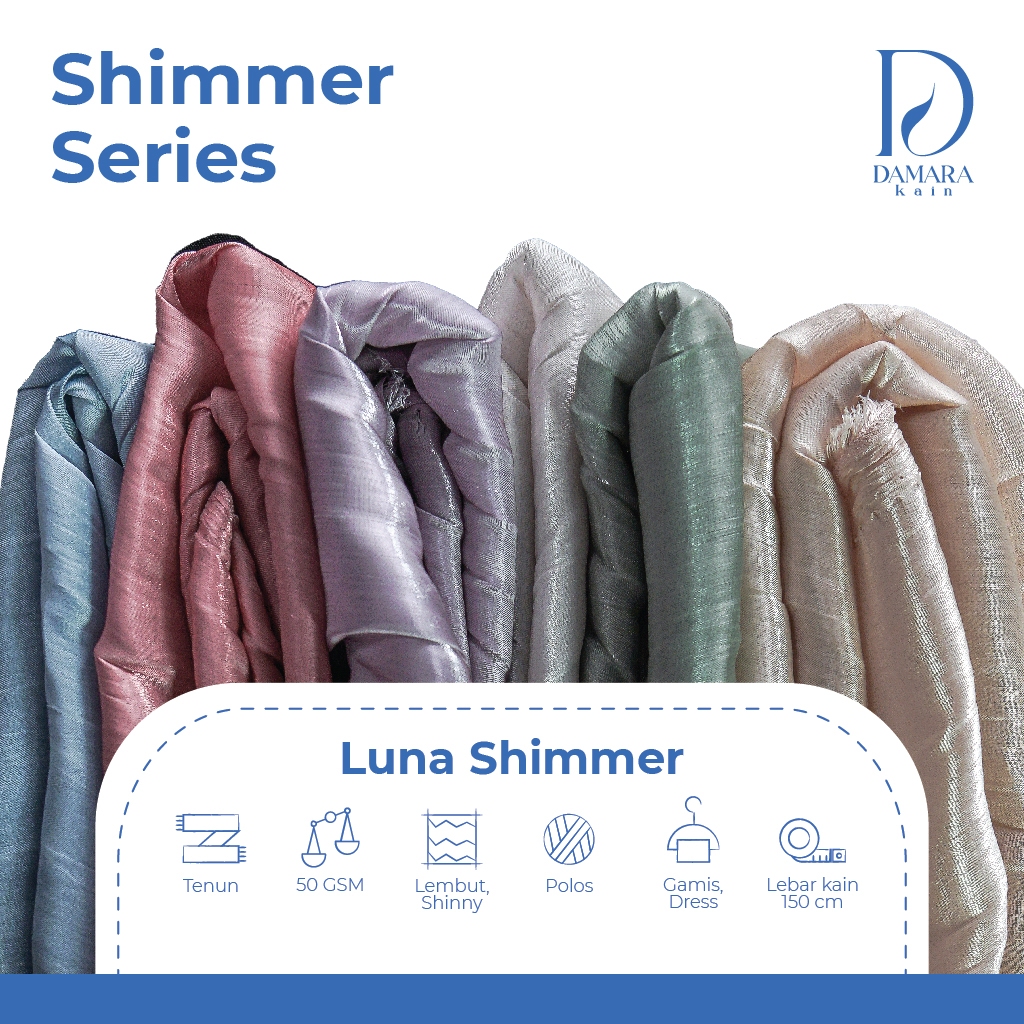 Jual Bahan Kain Poly Luna Shimmer Silk | Shopee Indonesia