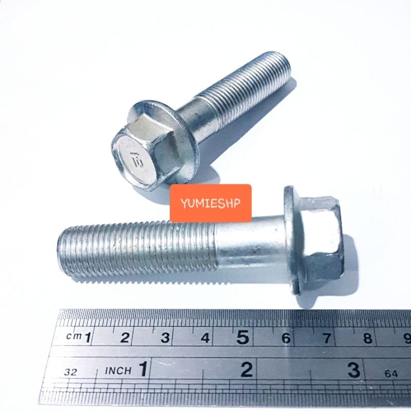 Jual Baut 19 Fleng M 14 x 60 mm Flange Bolt diameter 14mm panjang ...