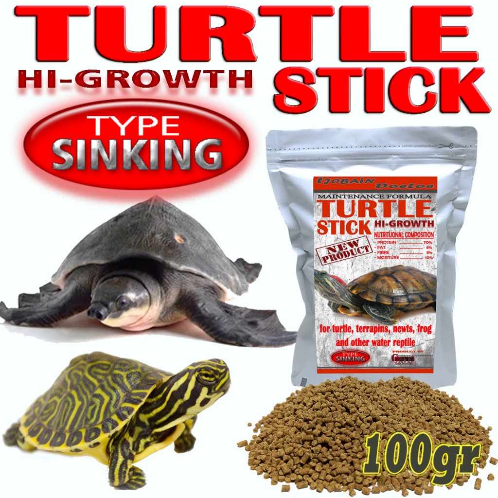 Jual 100GR TURTLE FOOD STICK HI GROWTH SINGKING PELET TENGGELAM MAKANAN ...