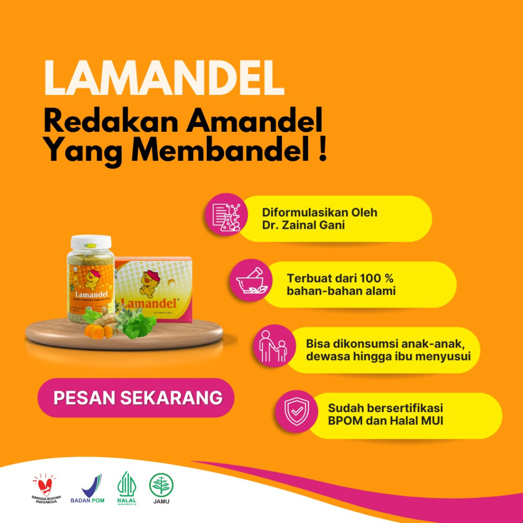 Jual Lamandel Bubuk Obat Herbal Atasi Amandel Original | KEMASAN BARU ...